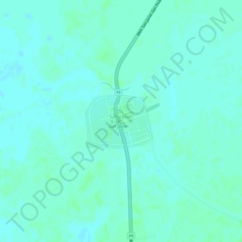 Carte topographique San Javier, altitude, relief