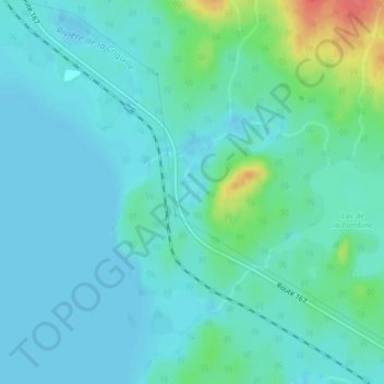 Carte topographique Lac Vallet, altitude, relief