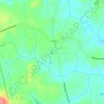 Carte topographique Hood Pond, altitude, relief
